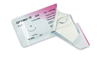 Suture Optime R-3/8 - 18 mm - 75 cm - 2 - 3/0 réf 2433.240